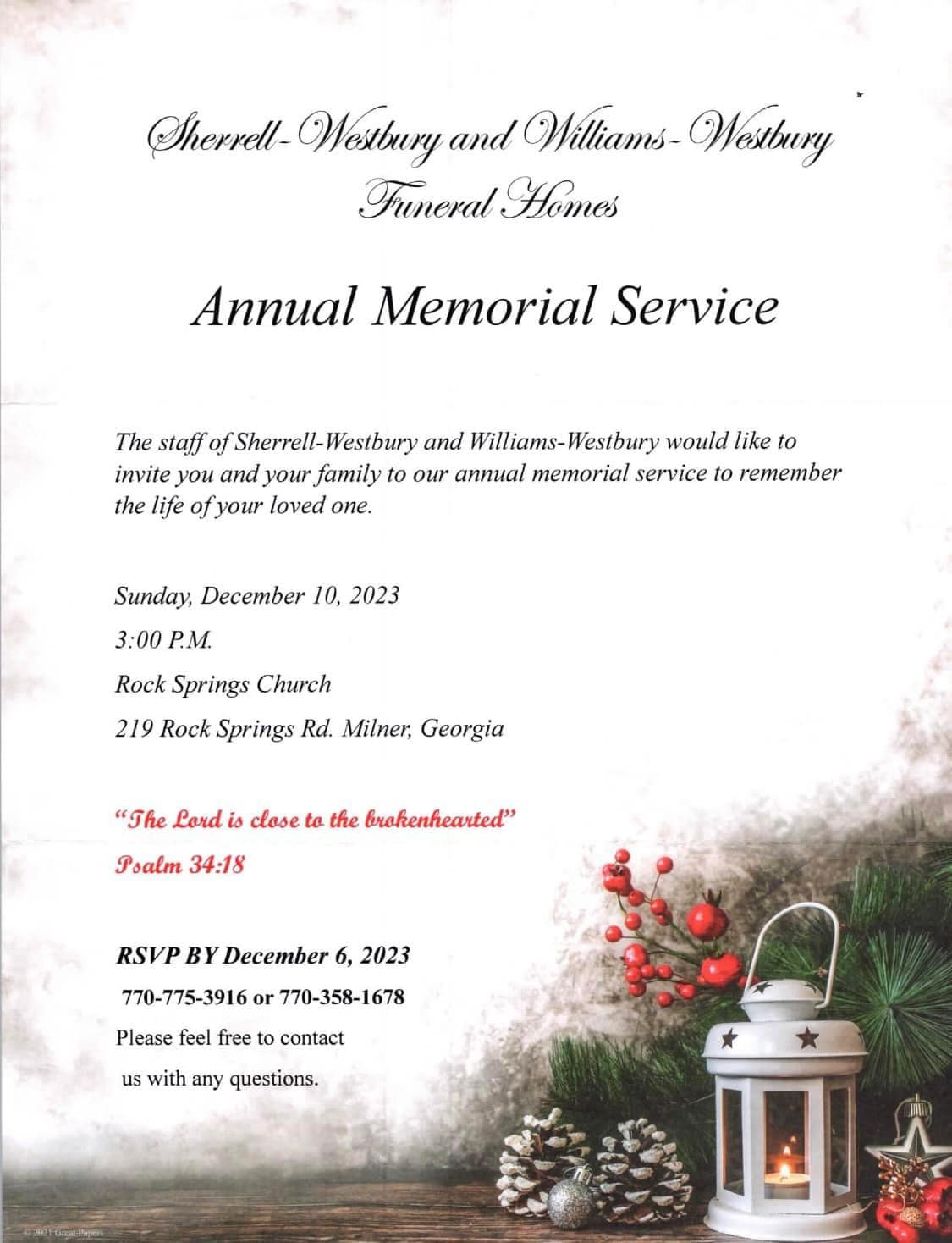 SHERRELL-WESTBURY FUNERAL HOME - Jackson GA - Hours, Directions ...