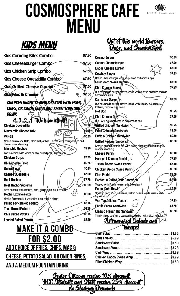Cosmosphere Cafe, Hutchinson - Menu, Reviews (51), Photos (23 ...