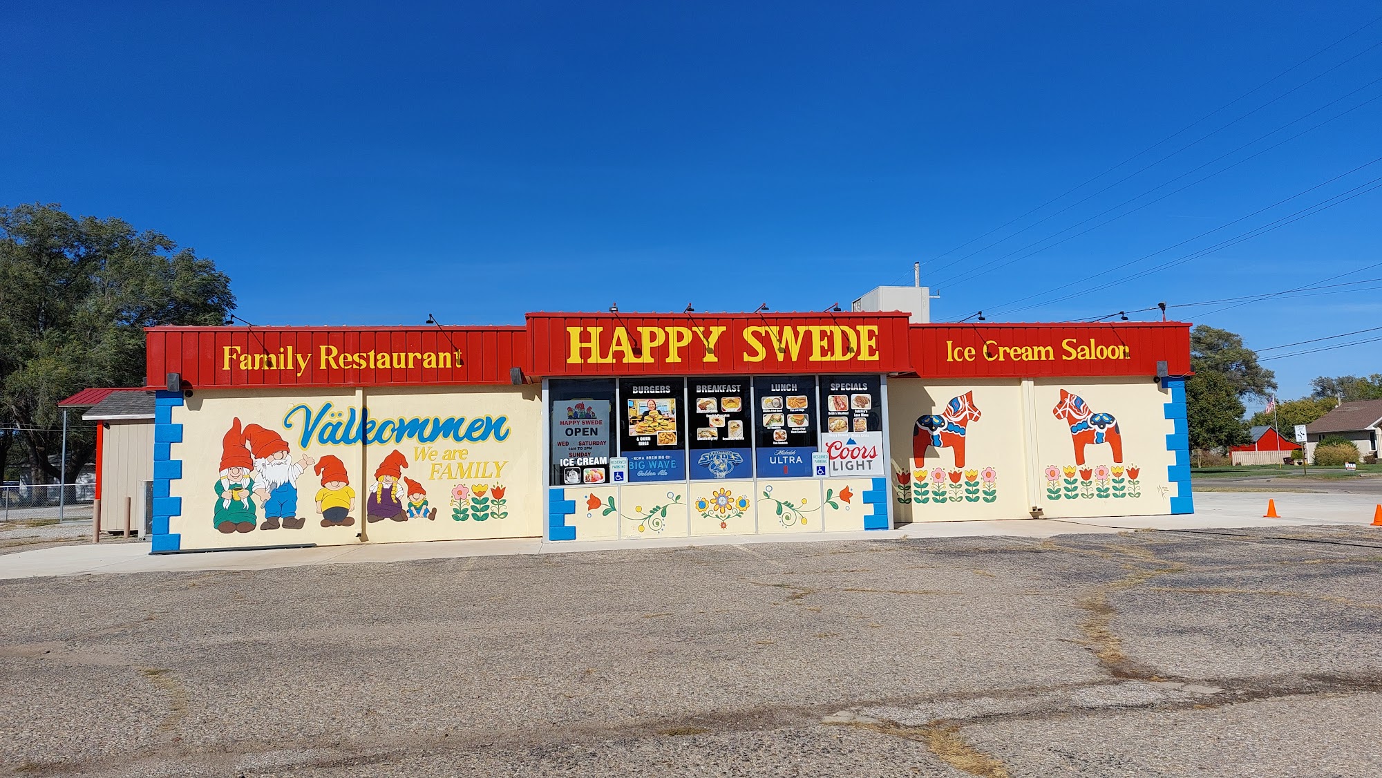 Happy Swede Restaurant, Ice Cream Saloon, Drive Thru, Lindsborg - Menu ...