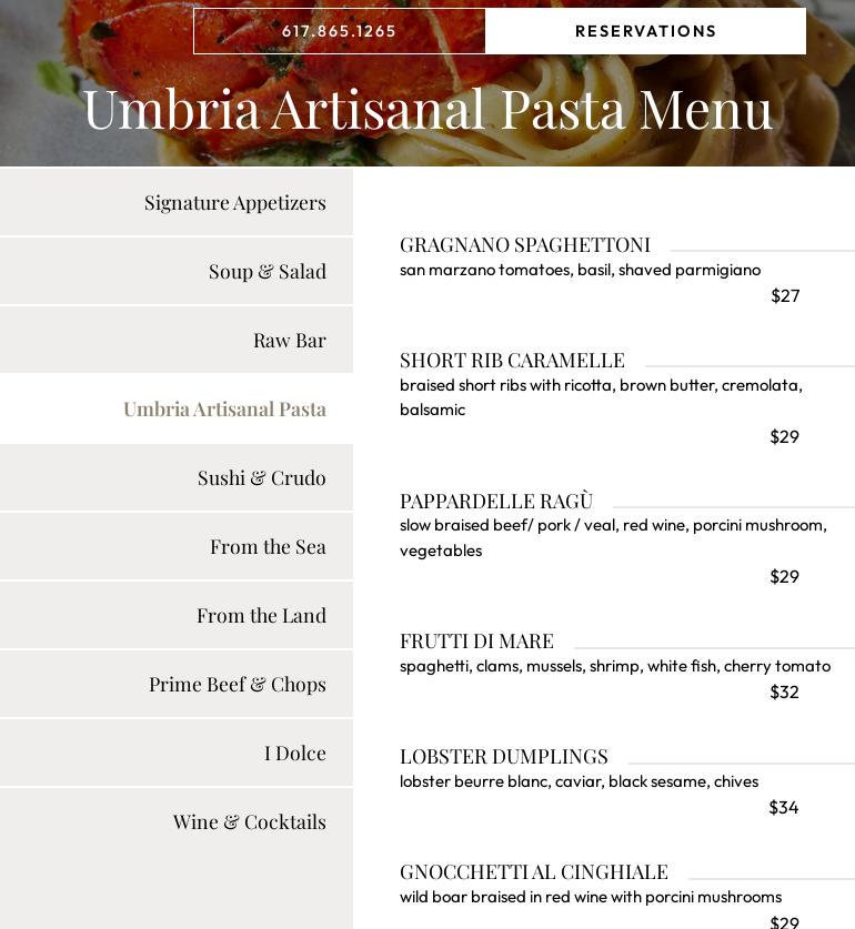 Umbria Steakhouse, Boston - Menu, Reviews (320), Photos (32) - Restaurantji