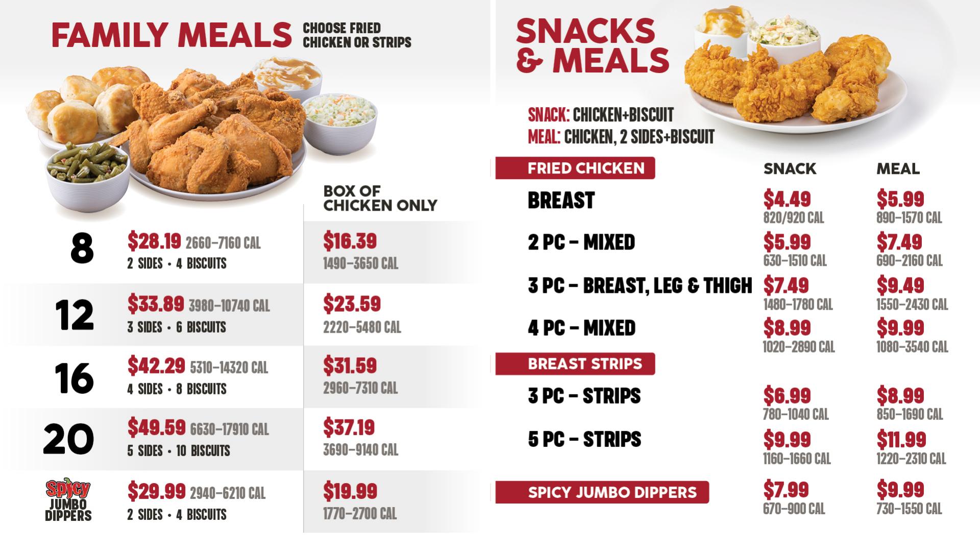 Menu for Lee's Famous Recipe Chicken, Livonia, MI - Restaurantji