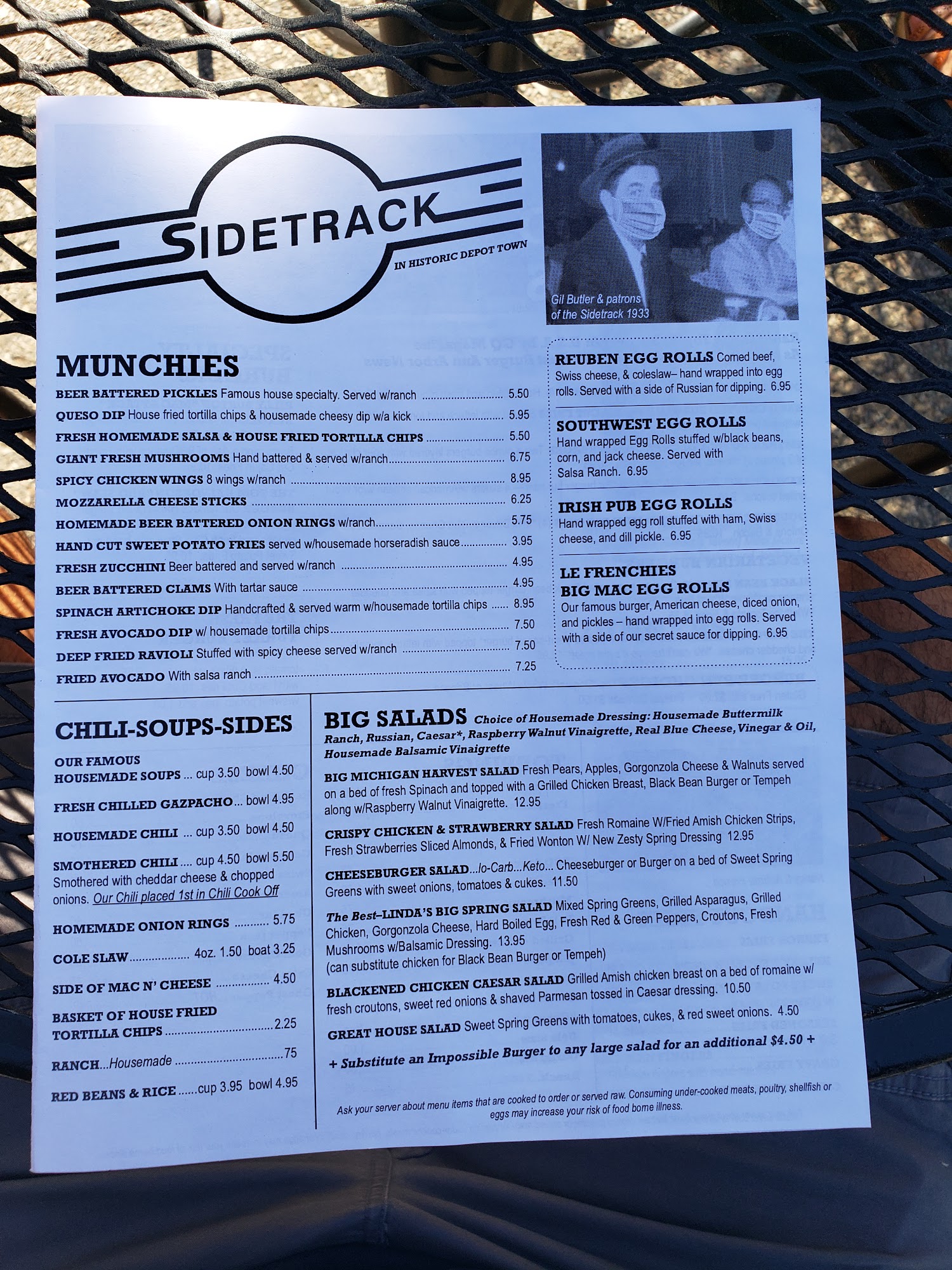 Menu for Sidetrack Bar and Grill, Ypsilanti, MI - Restaurantji