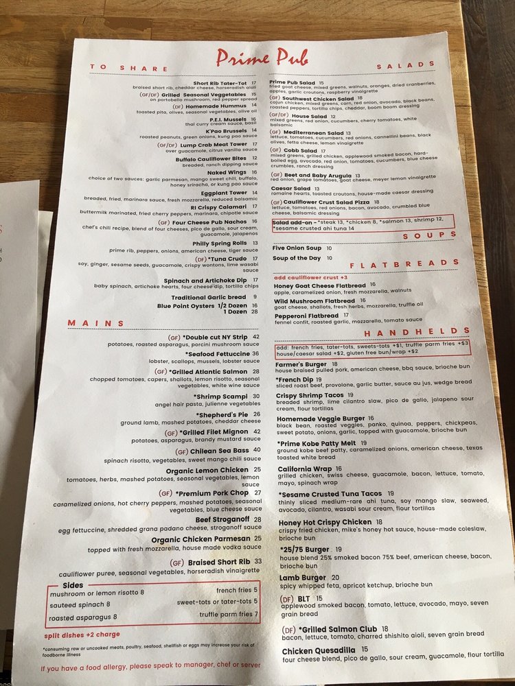 Prime Pub Somers, Somers - Menu, Reviews (118), Photos (20) - Restaurantji