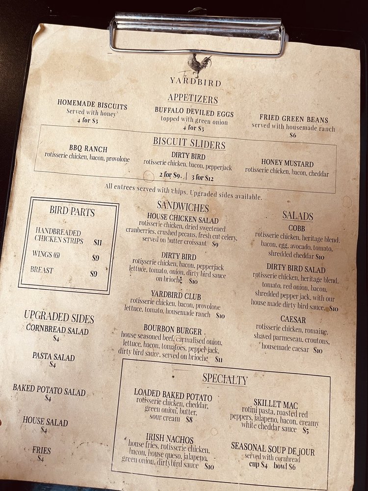The Yardbird at 1896, McAlester - Menu, Reviews (51), Photos (22 ...