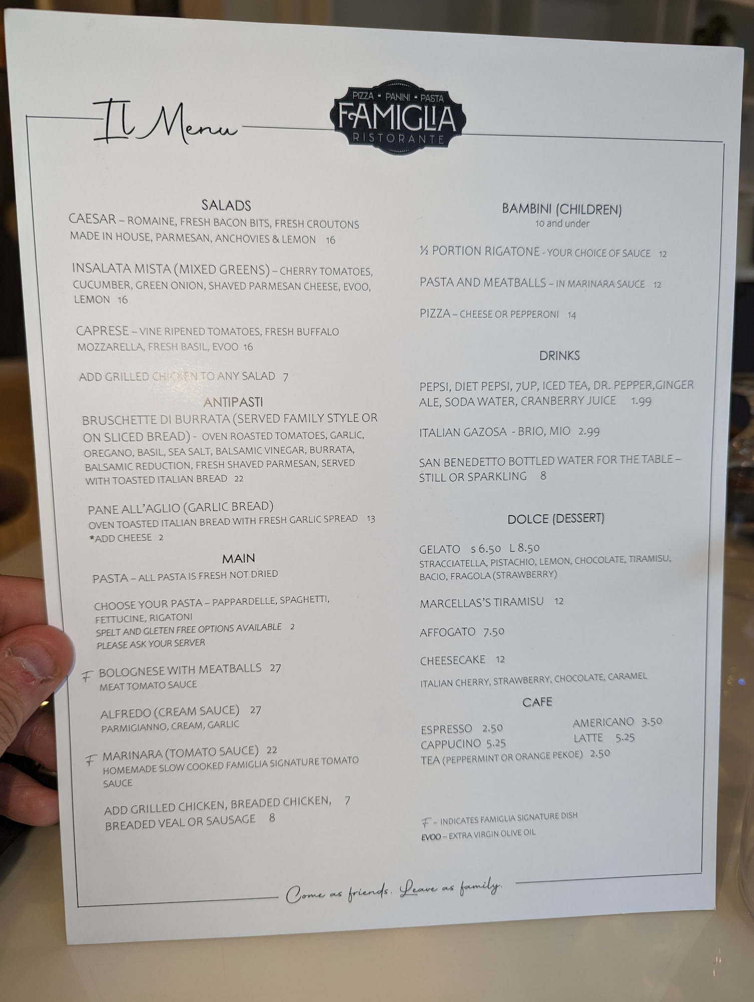 Famiglia Ristorante, Ancaster - Menu, Reviews (158), Photos (19 ...
