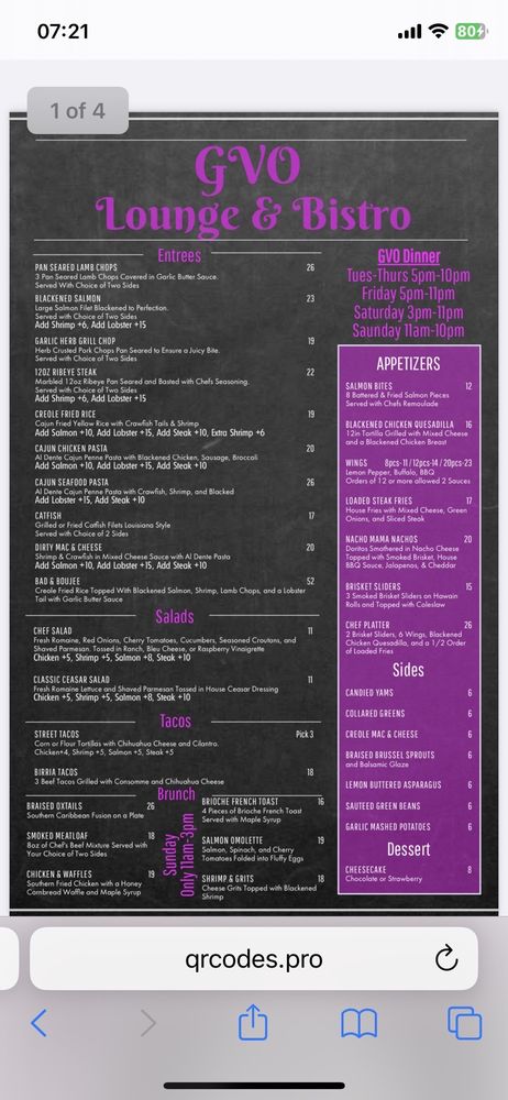 GVO Lounge & Bistro, Dallas - Menu, Reviews (193), Photos (30) - Restaurantji