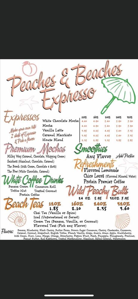 Peaches and Beaches Espresso, Odessa - Menu, Reviews (33), Photos (18 ...