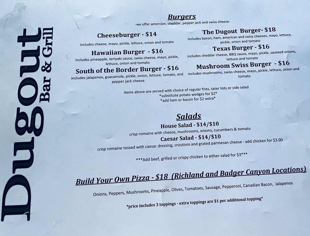 Richland Dugout, Richland - Menu, Reviews (138), Photos (24) - Restaurantji