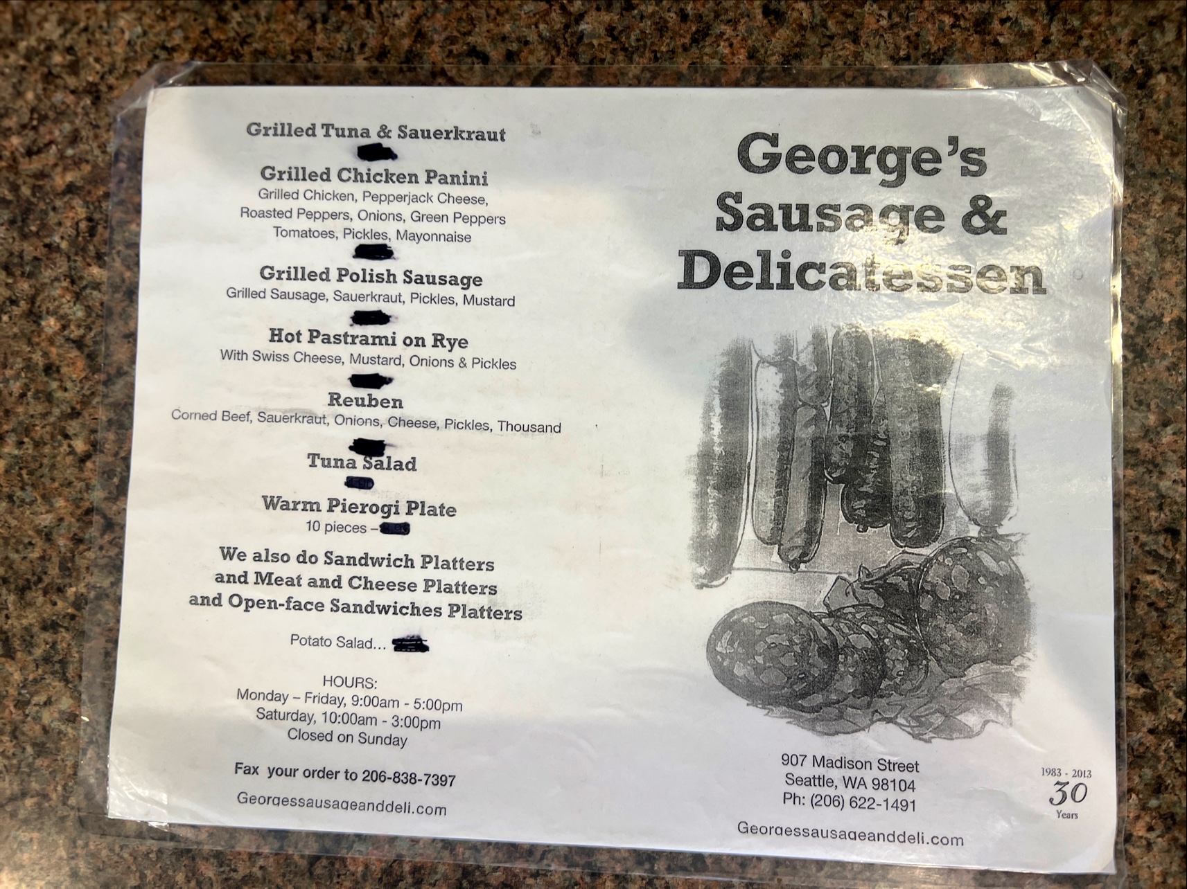 George's Sausage and Delicatessen, Seattle - Menu, Reviews (213 ...